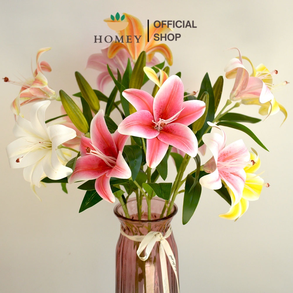 Jual HOMEY - Bunga L2 Lily Latex Cabang 2 Artificial Bunga lili Palsu ...