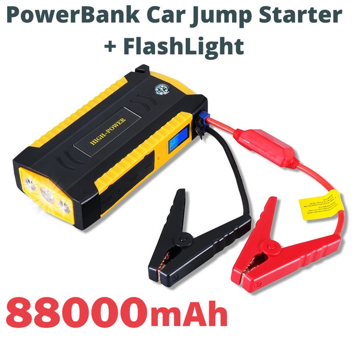 Jual Powerbank Jumper Aki Mobil Car Jump Starter Accu Portable 88000mAh ...