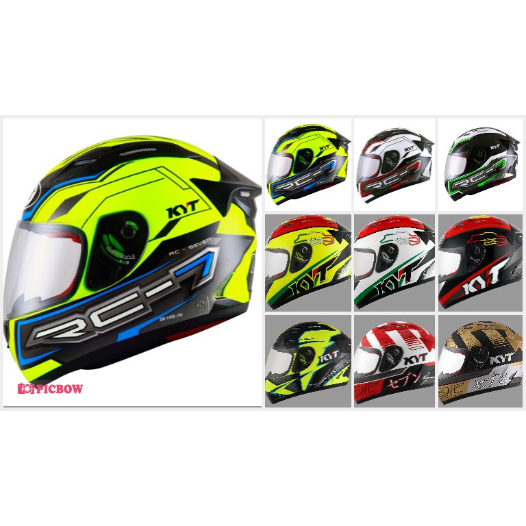 Jual HELM KYT RC 7 RACING 14 PILIHAN MOTIF FULL FACE / KYT RC7 | Shopee ...