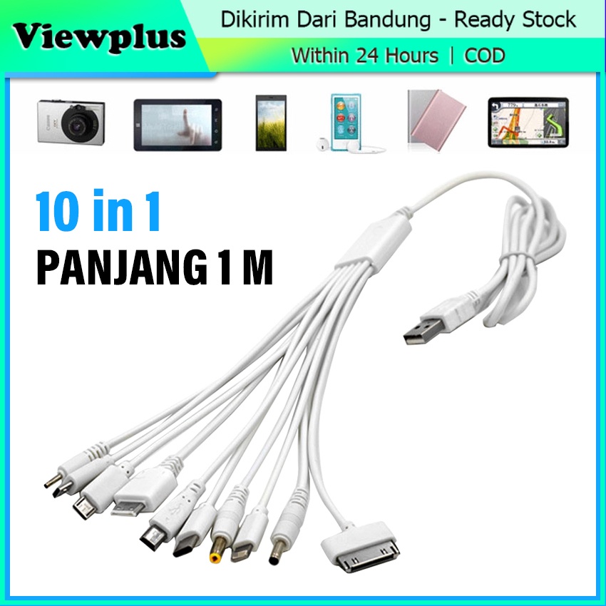 Jual 1M KABEL USB 10 IN 1 Charger Cumi / KABEL MULTI USB CHARGER CUMI ...