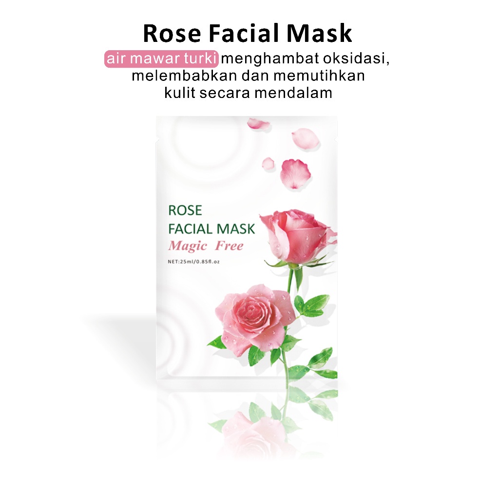 Jual MAGIC FREE ROSE Facial MASK All Skin Types Hydrating Facial ...