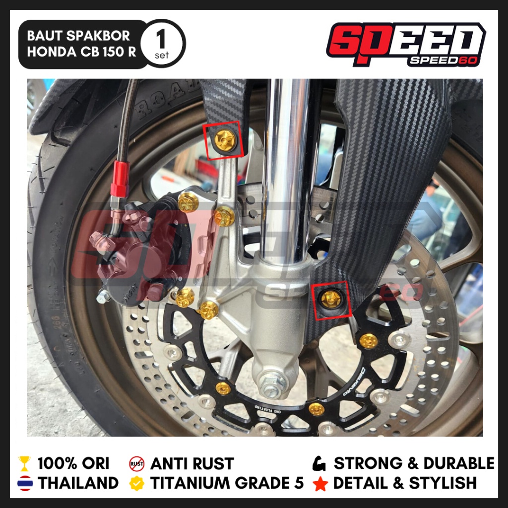 Jual Baut Titanium Spakbor Honda CB 150 R Baut Titanium Probolt Grade 5 ...