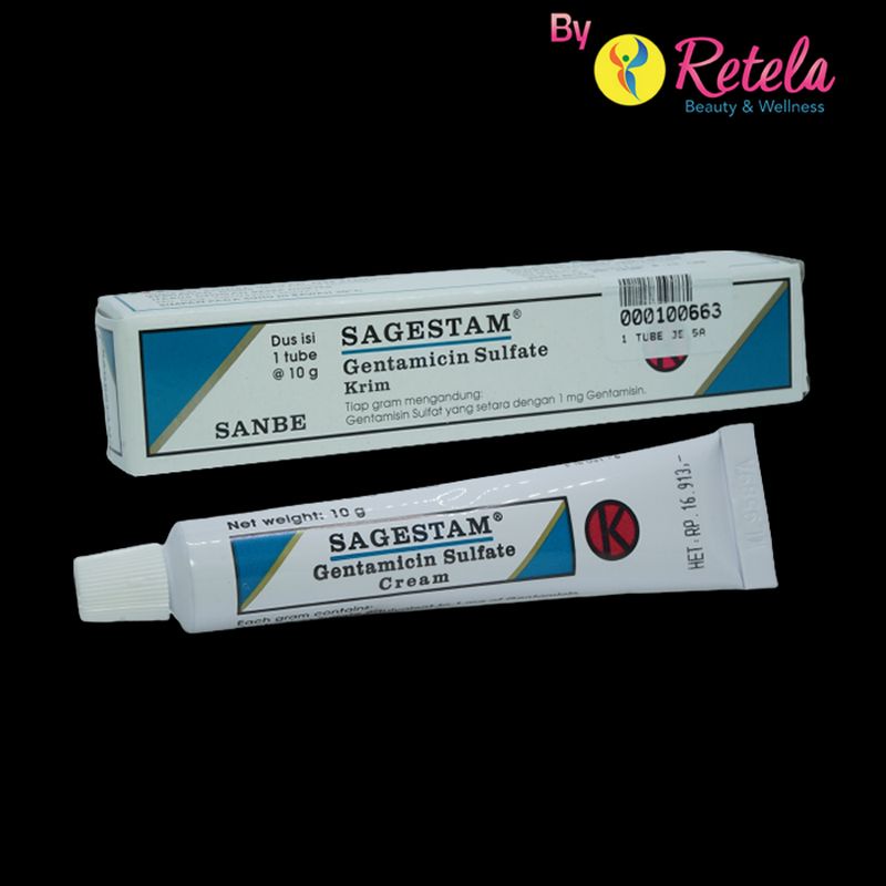 Jual SAGESTAM 0.1% CREAM 10GR ( GENTAMICIN SULPHATE ) | Shopee Indonesia