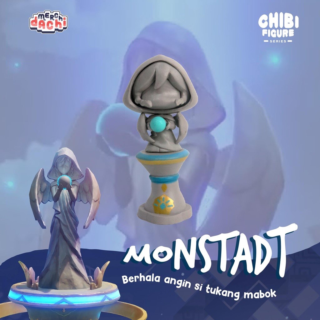 Jual Action Figure Chibi Statue of Seven Venti Liyue & Mondstat Toy ...