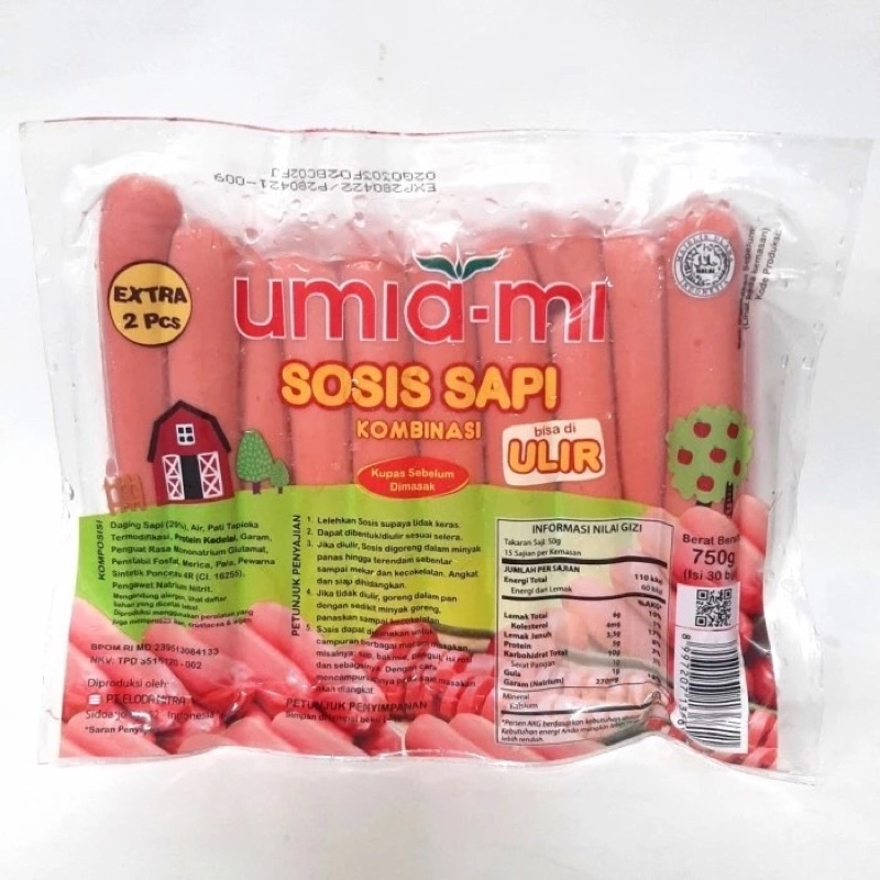 Jual UMIAMI Sosis Sapi Ulir 500 gr | Shopee Indonesia
