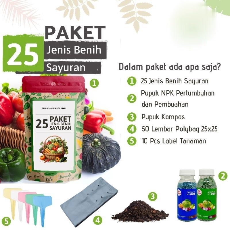 Jual Paket 25 Jenis Benih SAYURAN, lengkap unik banyak bonus HEMAT BANGET | Shopee Indonesia