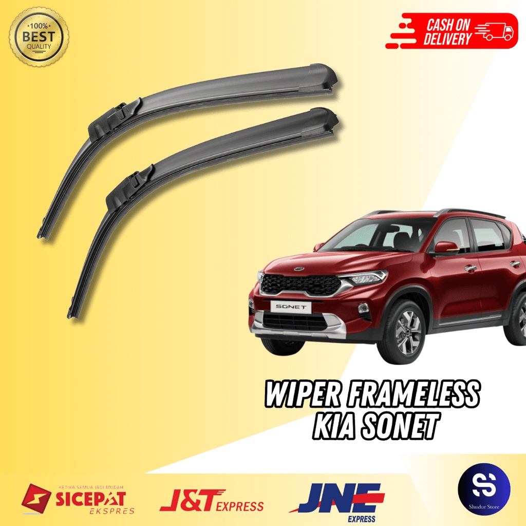 Jual Wiper Frameless Kia Sonet Sepasang Kiri dan Kanan Model Banana ...