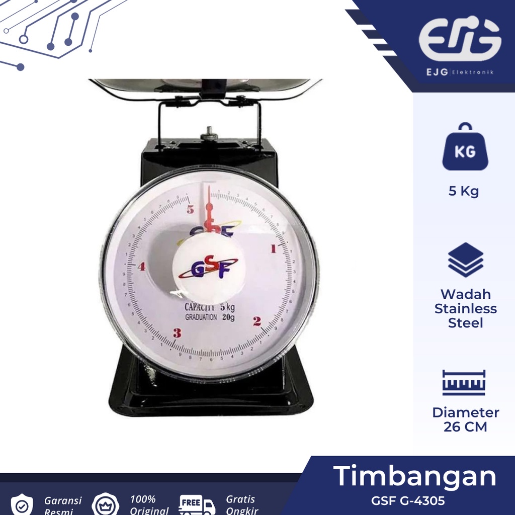 Jual Timbangan Analog Manual Buah Daging Barang Serbaguna 5 KG GSF G ...