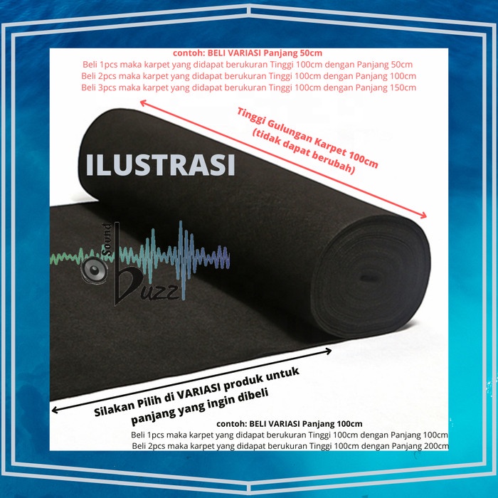 Jual Pelapis Box Speaker Karpet Hitam Tebal Ukuran 100x100cm Buana Karpet - P: 50 Cm | Shopee ...