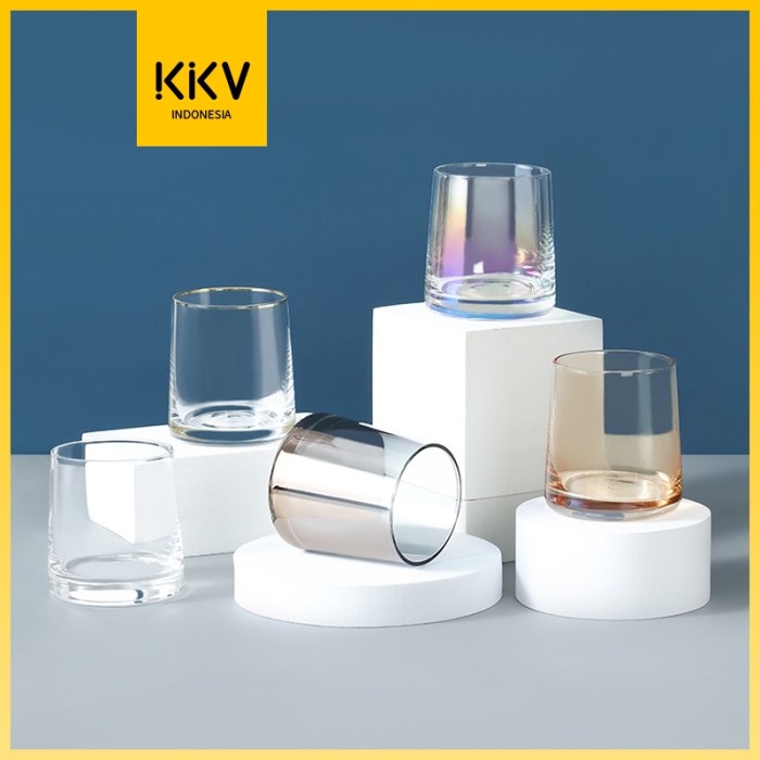 Jual KKV Sladko Trapezoidal Glass Mug Gelas Minum Kaca Minimalis Elegan ...
