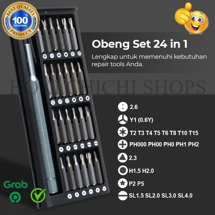 Jual Premium Obeng S2 24 in 1 Apple MacBook Air Pro iPhone Drones ...