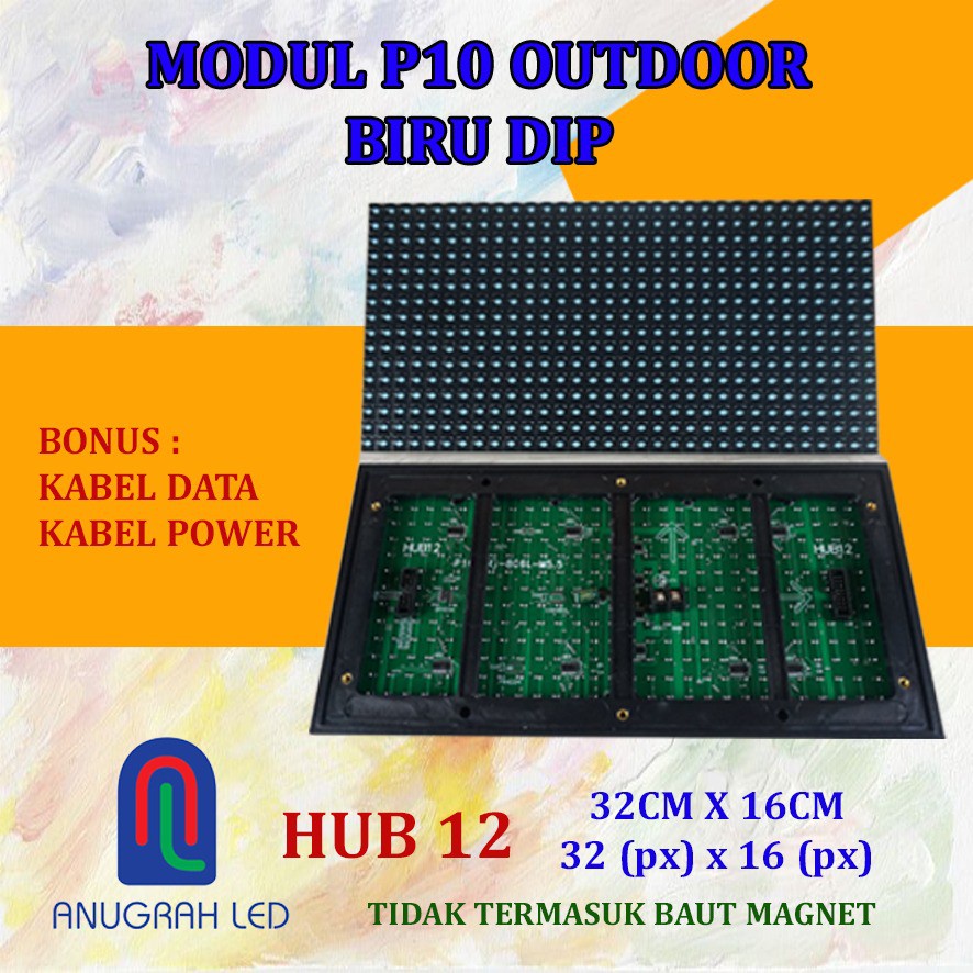 Jual MODUL PANEL LED RUNNING TEXT P10 DIP BIRU OUTDOOR | Shopee Indonesia