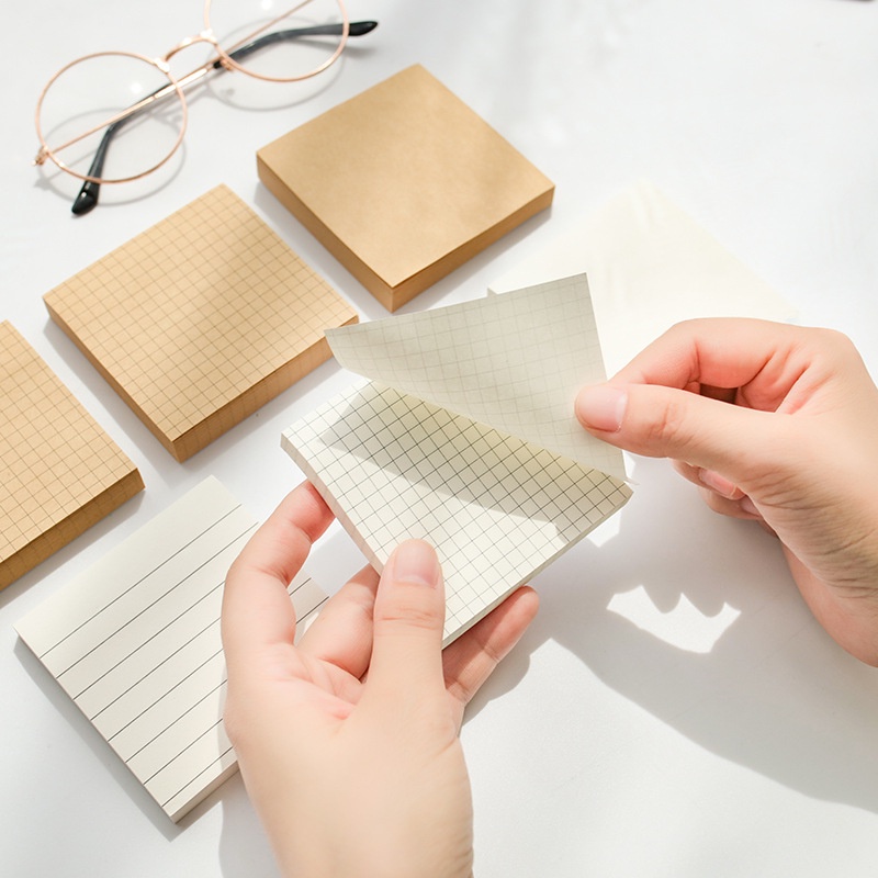 Jual STICKY NOTE NOTES MEMO KRAFT PAPER SERIES BROWN WHITE TERMURAH ...