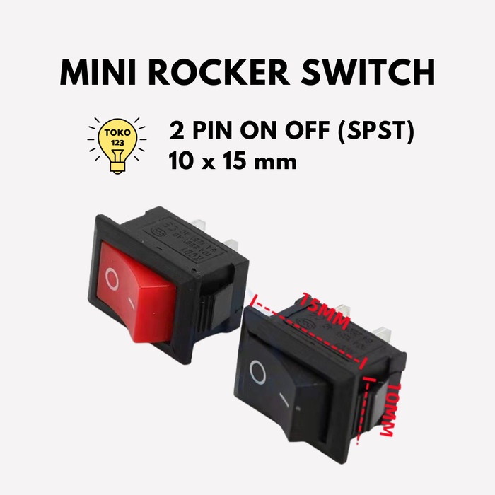 Jual Saklar Mini Rocker Switch Tombol ON OFF Power Kotak Kecil 2 3 4 ...