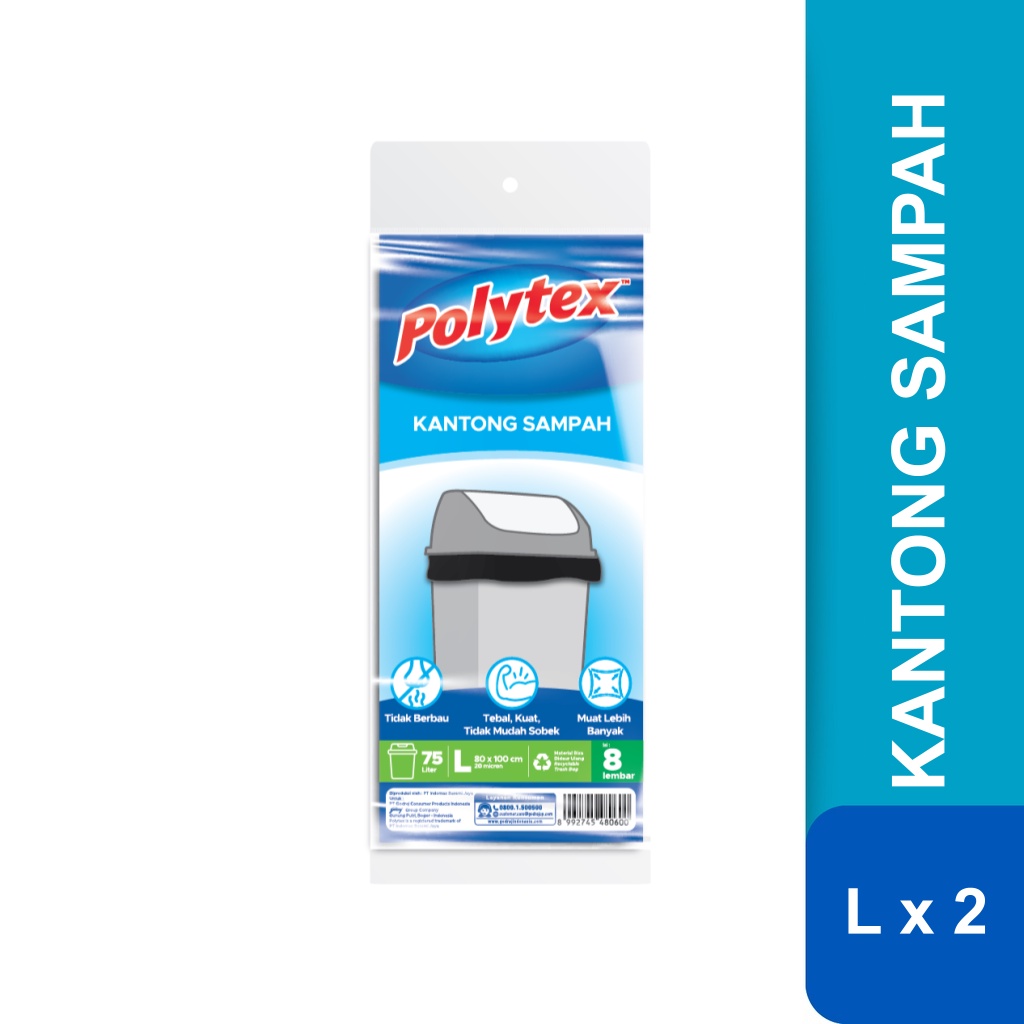 Jual Polytex Kantong Sampah Ukuran L x 2 | Shopee Indonesia