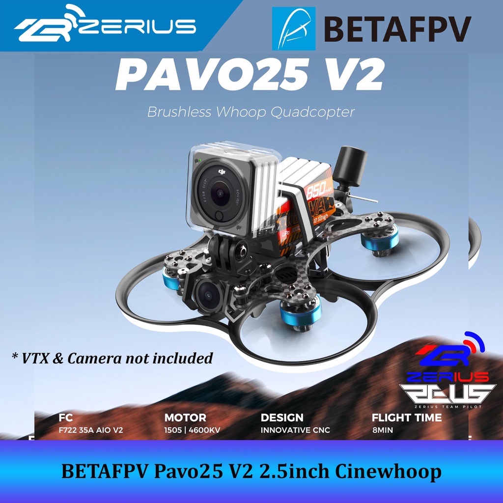 Jual BETAFPV Pavo25 V2 4S 2.5inch Cinewhoop with LED, no VTX Camera ...