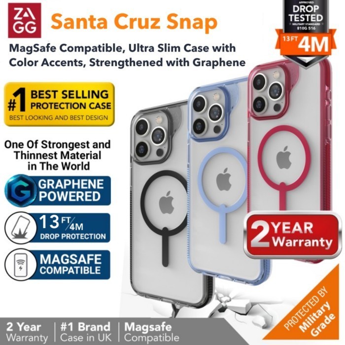 Jual Original ZAGG Santa Cruz Snap Case iPhone 15 Pro Max Casing ...