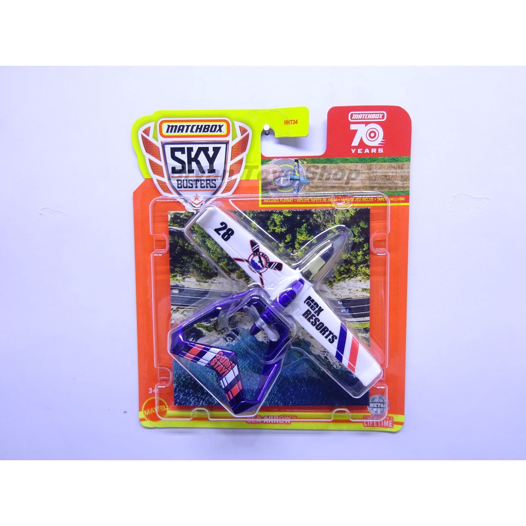 Jual Matchbox Pesawat Helicopter Sky Busters Sea Arrow Ungu | Shopee ...
