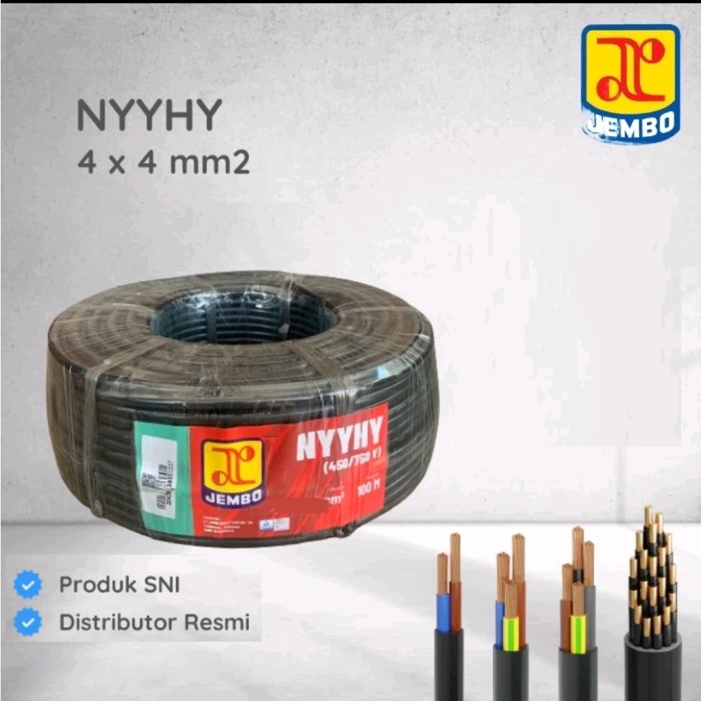 Jual KABEL NYYHY 4x4MM 4x4 MM JEMBO SERABUT 1 ROLL @ 50M METER | By ...