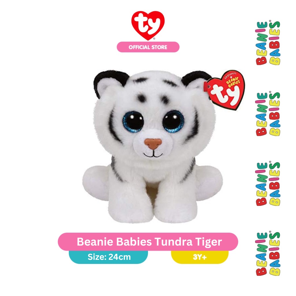 Jual TY Beanie Babies Tundra Tiger (Medium) - Boneka Harimau | Shopee ...
