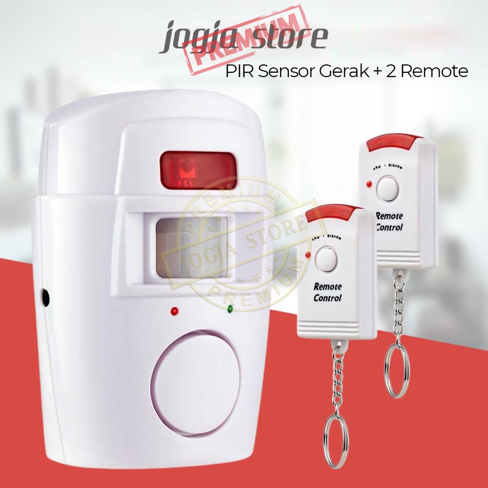 Jual Alarm Rumah Anti Maling Sensor Gerak Dual Remote Alarm Bel Rumah ...