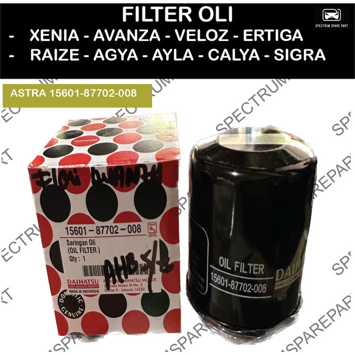 Jual FILTER OLI XENIA - AVANZA - VELOZ - AGYA - AYLA - SIRION - SIGRA ...