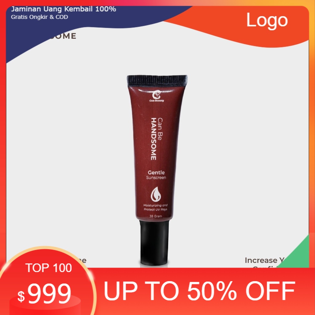 Jual Gentle Sunscreen Moisturizing and Protect UV Rays CanBe Handsome | Shopee Indonesia