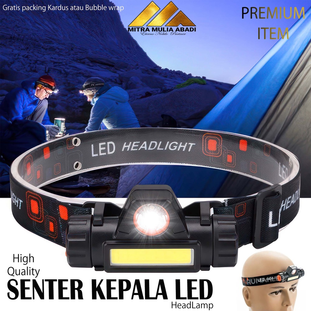 Jual Senter Kepala Head lamp Power High HeadLight Led | Shopee Indonesia