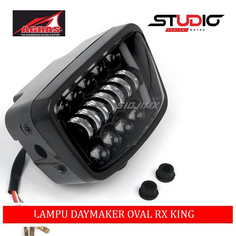 Jual Lampu Depan Daymaker Kotak Oval 16 Mata Set Batok Headlamp Lampu ...