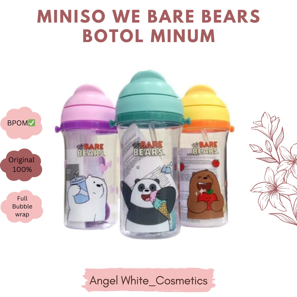 Jual MINISO WE BARE BEARS BOTOL MINUM | Shopee Indonesia