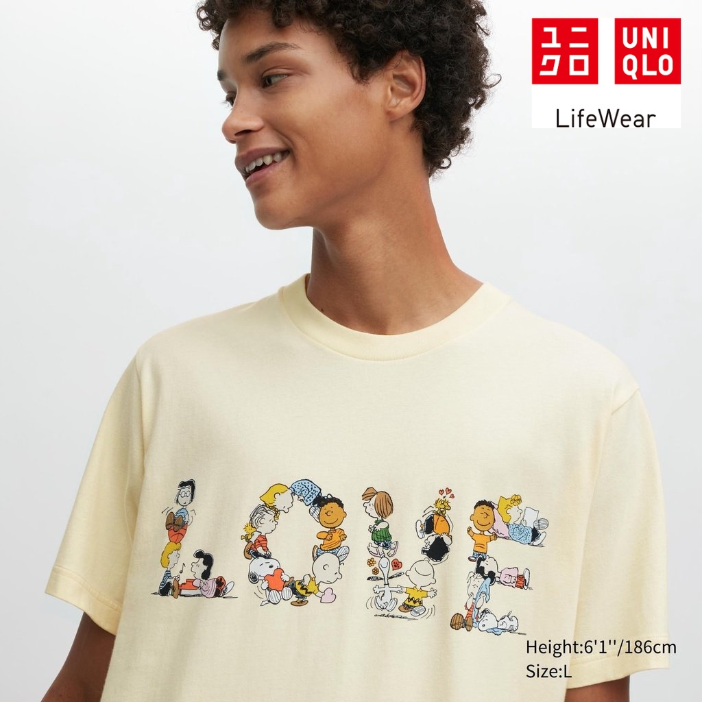 Jual Uniqlo Peace For All UT Peanuts Lengan Pendek | Shopee Indonesia