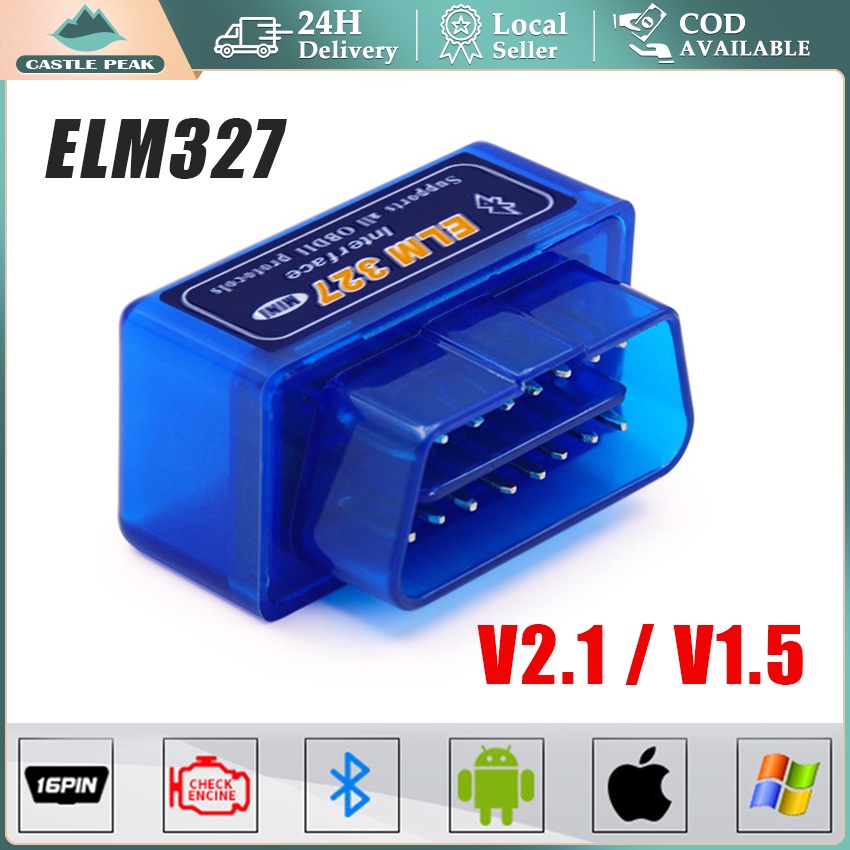 Jual ELM327 Mini OBD OBD2 Bluetooth Wireless Car Scanner V1.5 V2.1 Alat ...