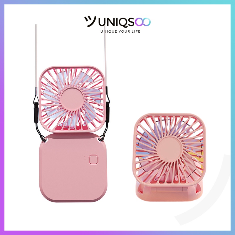 Jual UNIQSOO Kipas Angin Mini Portable Model Gantung Leher 3-Speed ...