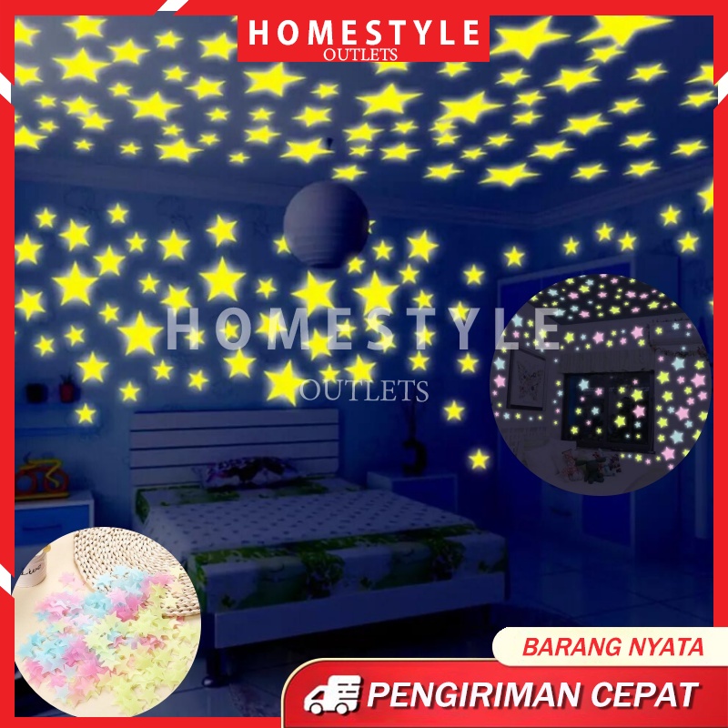 Jual Wall Stiker Bintang / Stiker Bintang Per 100pcs / Stiker Dinding ...