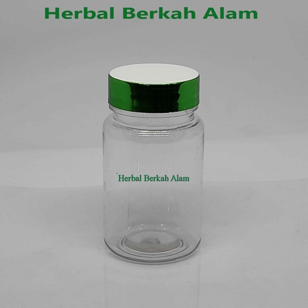Jual Botol Obat 100 ml Natural Tutup Putih List Full Hijau / Botol Obat ...