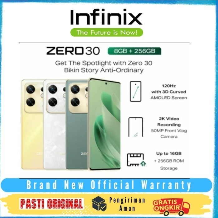 Jual Infinix Zero 30 4G ram 8/256GB Garansi Resmi - Gold | Shopee Indonesia