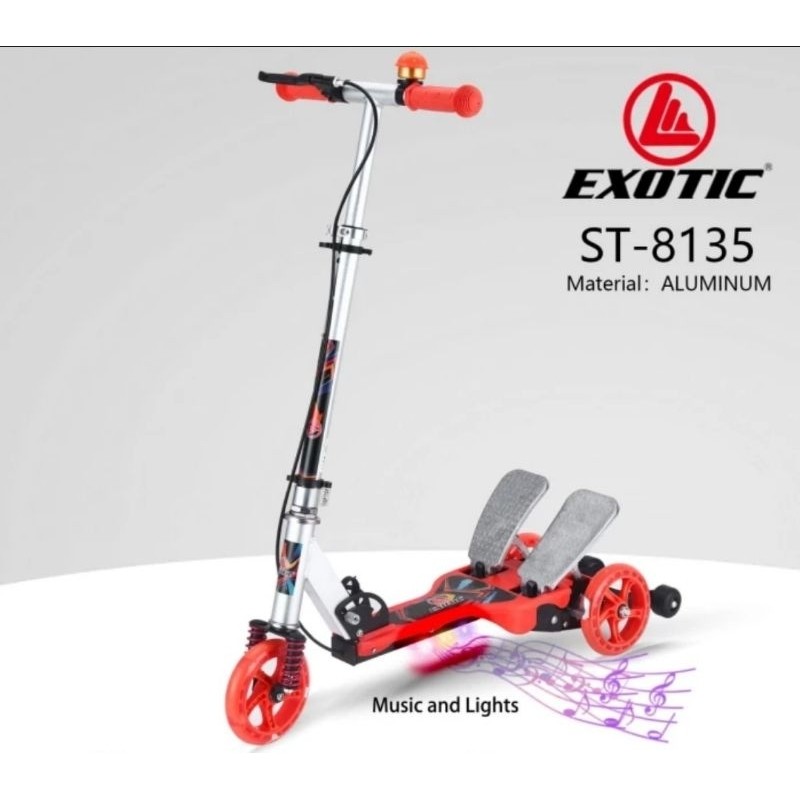Jual ST-8135 Skuter Scooter Otoped Anak Dua Pedal Injek Exotic 2 ...