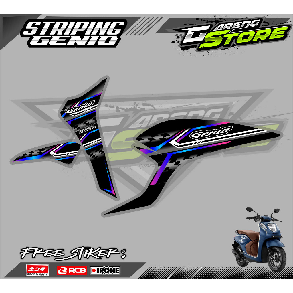 Jual STRIPING VARIASI MOTOR HONDA GENIO / STICKER LIST VARIASI MOTOR ...