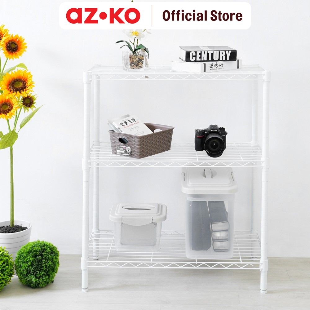Jual AZKO Masterspace Rak Besi 3 Tingkat Stackable - Putih Storage Rack ...