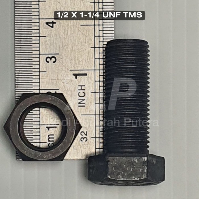 Jual Baut Mur Baja Grade 8.8 UNF 1/2 x 1-1/4 drat halus full drat TMS | Shopee Indonesia