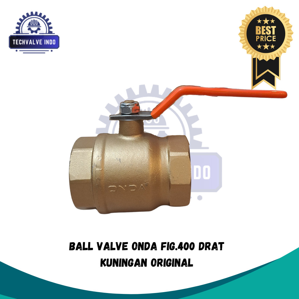 Jual BALL VALVE ONDA 1 1/2" INCH DRAT KUNINGAN ORIGINAL | Shopee Indonesia