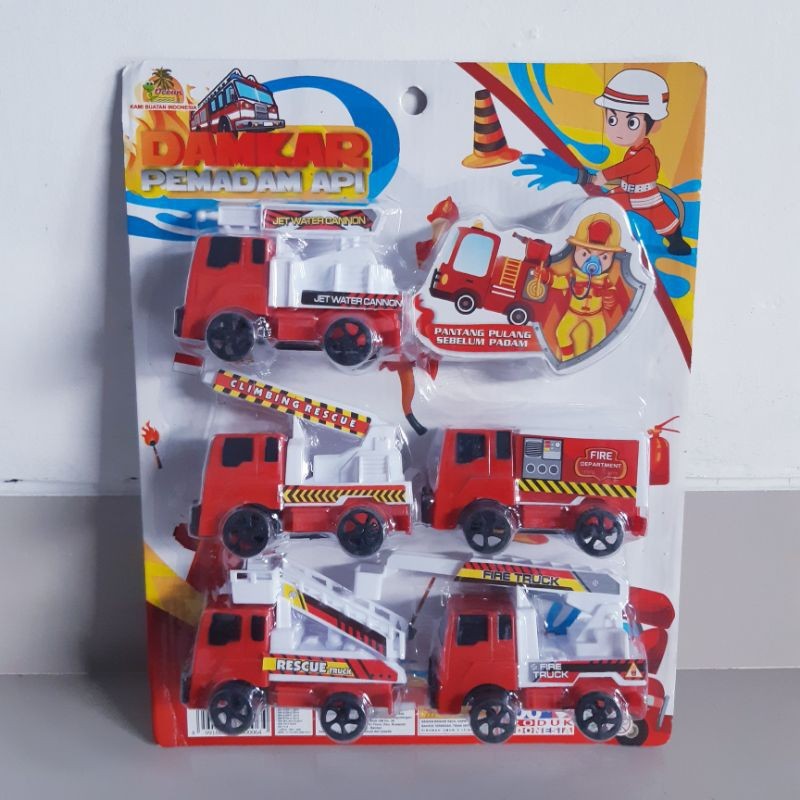 Jual Mainan Set Mobil Pemadam Kebakaran - Fire Truk Car Anak Edukasi ...