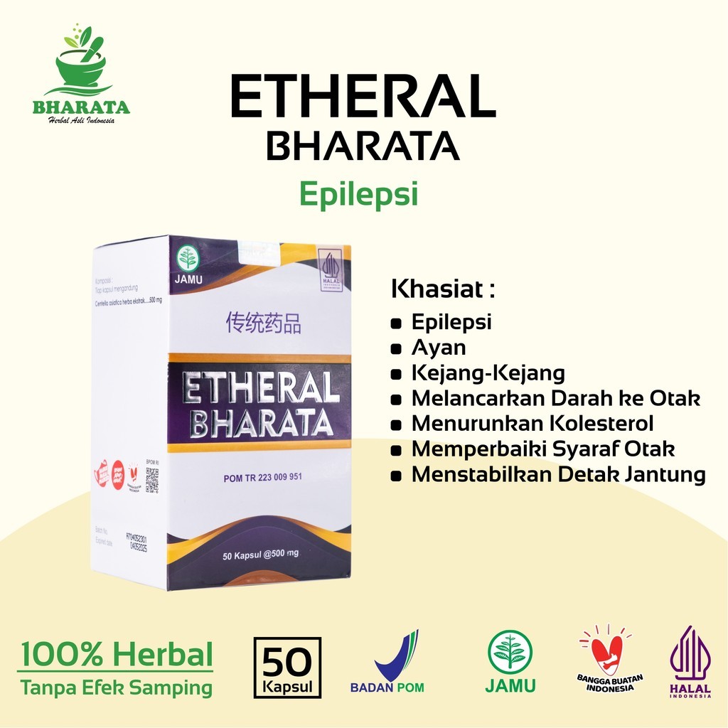 Jual Etheral Bharata Herbal Stroke Epilepsi Etheral Bharata Halal Original | Shopee Indonesia