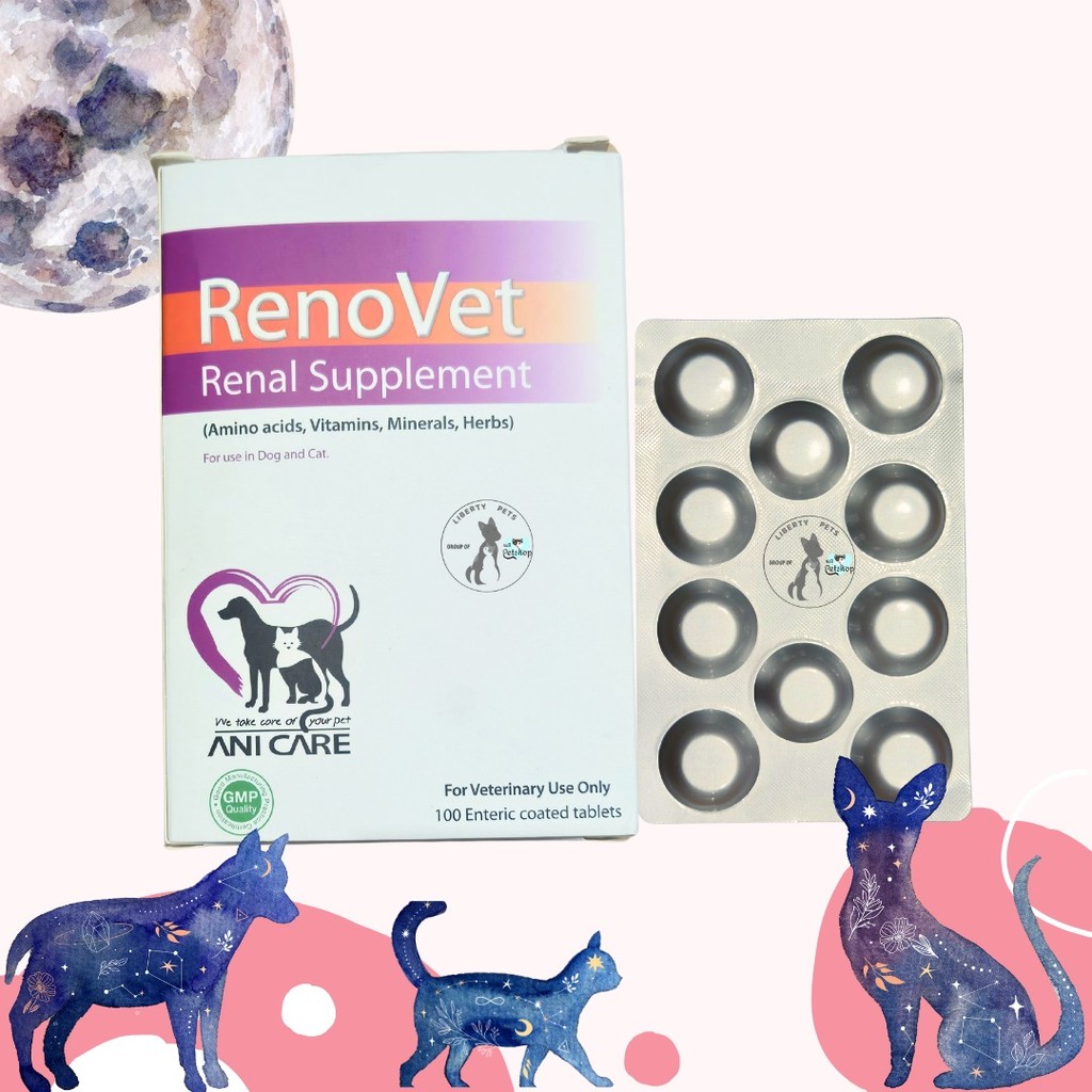 Jual Renovet Supplement Renal / Kidney / Ginjal Cats & Dogs (1 Blister ...
