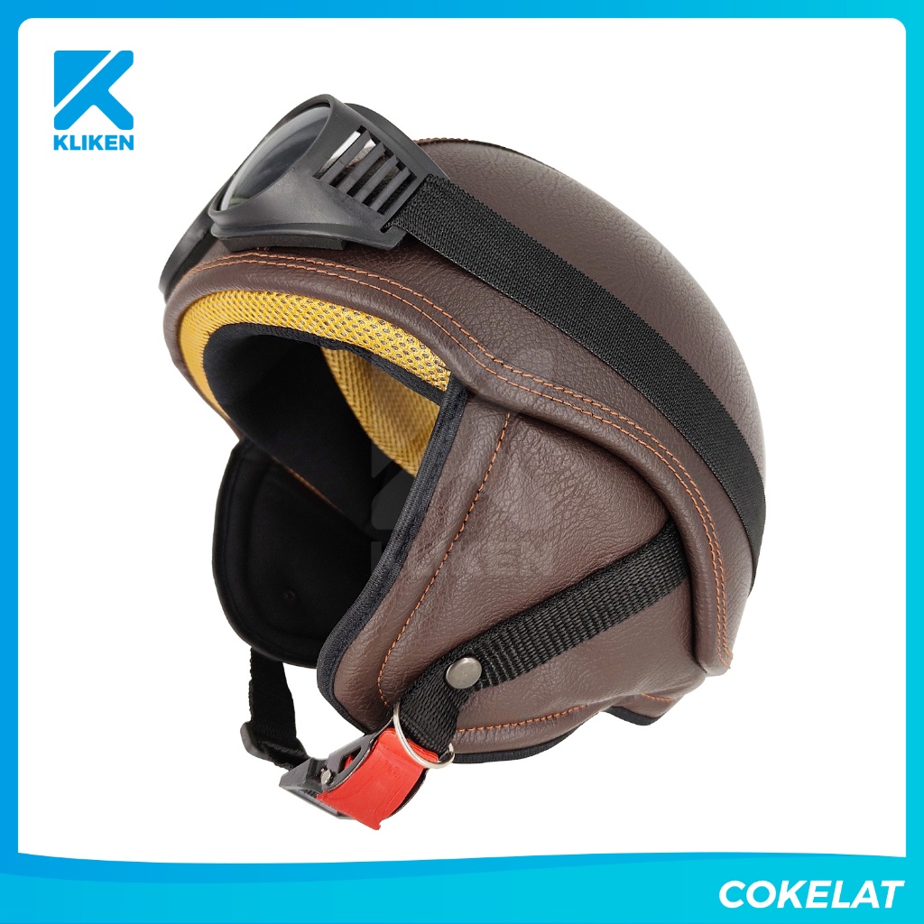 Jual Helm Mosar Retro Klasik Half Face Kulit Sintetis Dewasa Variasi ...