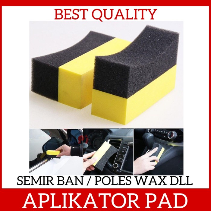 Jual Busa Sponge Spons Aplikator Pad Poles Wax Semir Ban Untuk Motor ...
