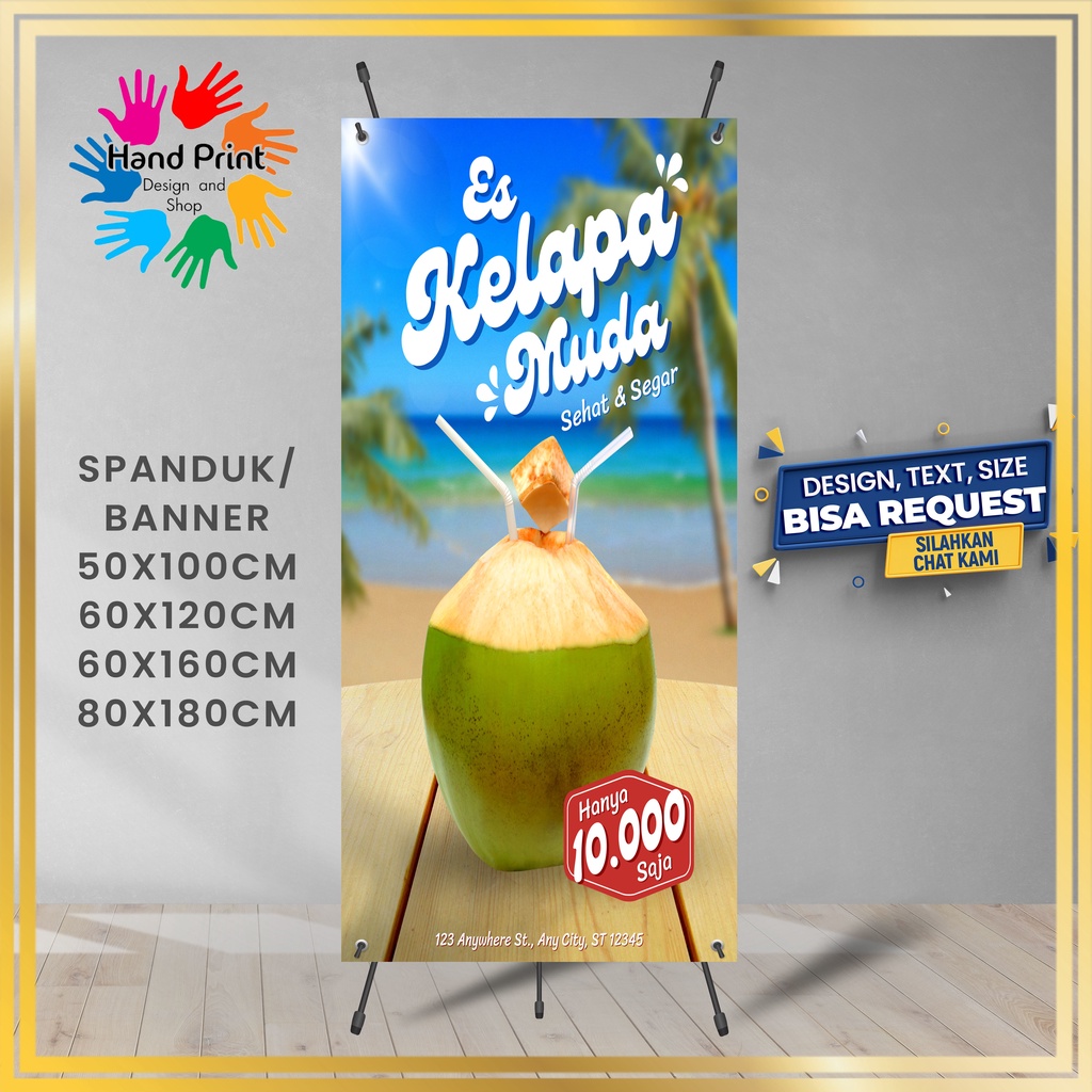 Jual SPANDUK / BANNER Es Kelapa Muda Es Degan Hijau B Custom Gratis ...