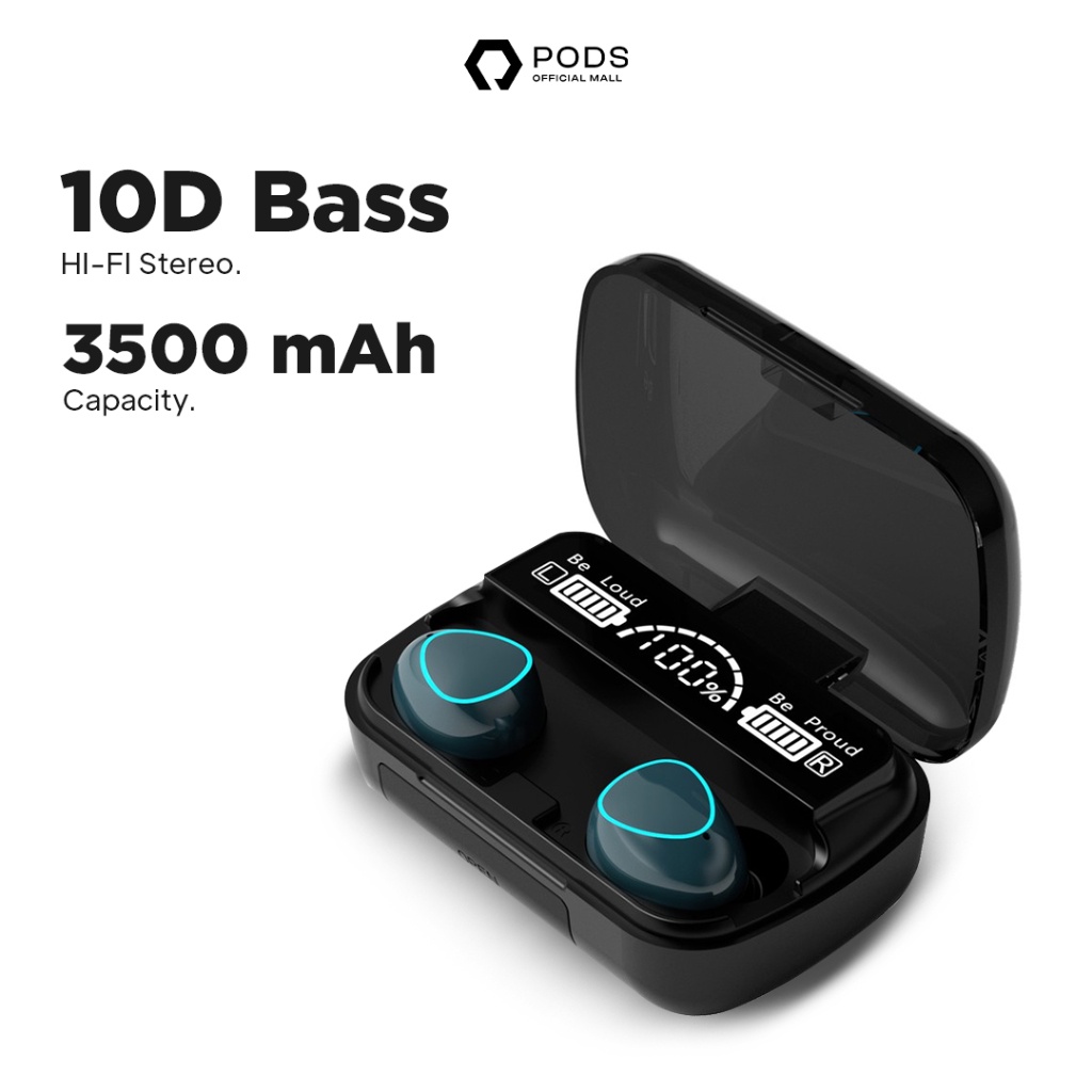 Jual ThePods TWS M10 Plus Powerbank 3500mAh Headset Bluetooth 5.1 Smart Touch TWS Earbuds ...