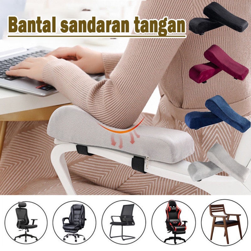 Jual 2 pcs Bantalan Sandaran Tangan Kursi Rumah atau Kantor Busa Memori ...