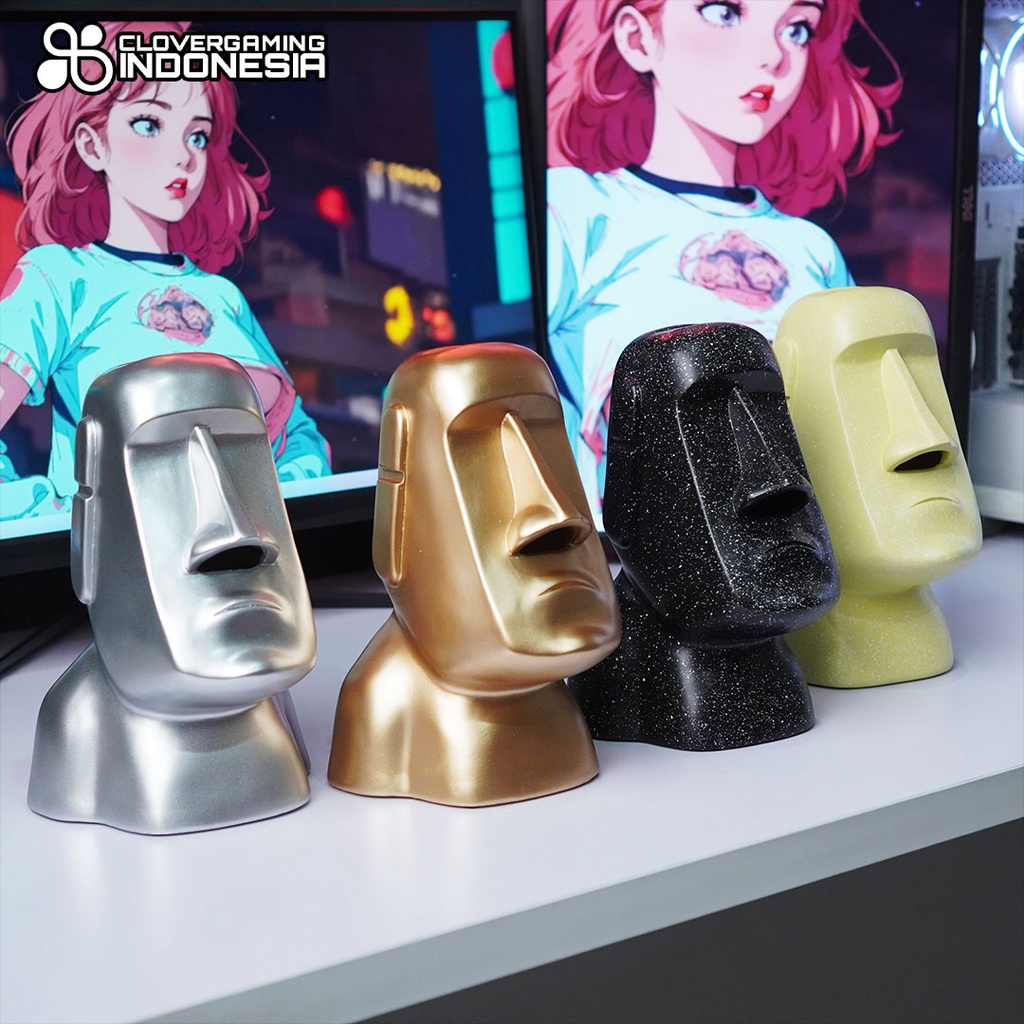 Jual Emot Batu Stand Headset Tissue Box Easter Moai Emote Statue ...